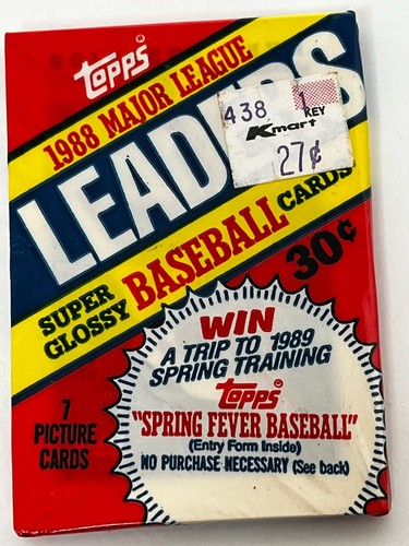 1988 Topps Major League Leaders Pack Sealed Super Glossy Baseball Cards ...