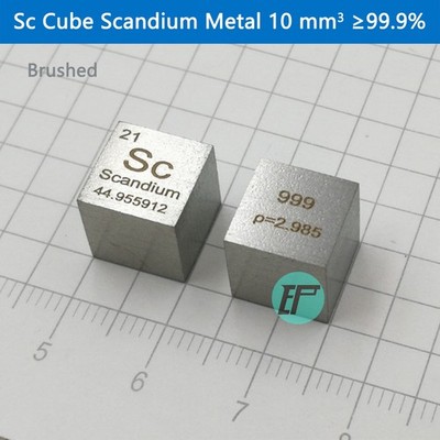 Metal Scandium Sc Cube 10 mm Periodic Table Format High Purity ≥99.9% ...