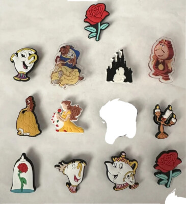 disney princess Croc Charms beauty And The Beast 12pc Set New ! Read ...