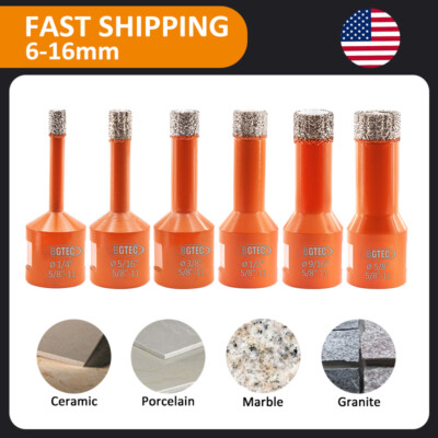 2pcs 6-16mm Diamond Drilling Core Bits 5/8-11 Drill Cut Granite ...