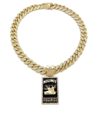 Iced No Limit Records Pendant 12mm/18",20" Box Lock Cuban Chain ...
