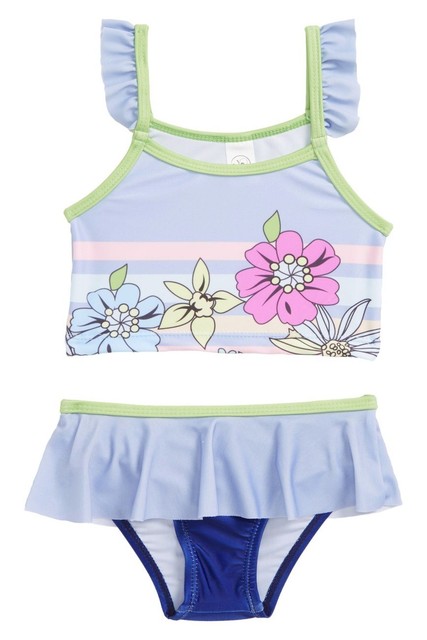 Limeapple Infant Girls 12 18m 2 Pc Tankini Swimsuit Bikini Blue Green
