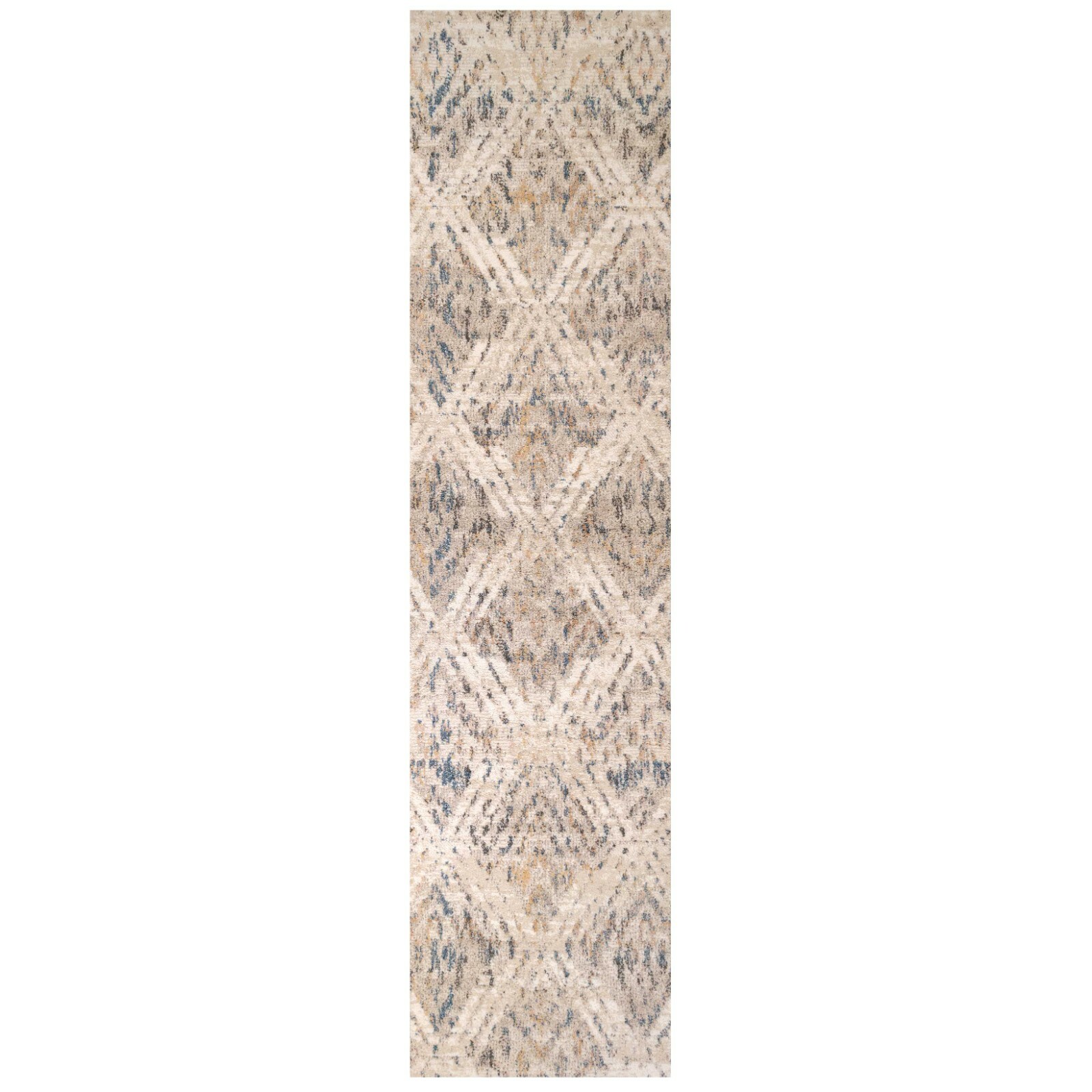 Diamond Natural Beige Runner Rug Diamond Elegant Indoor Long Hallway ...
