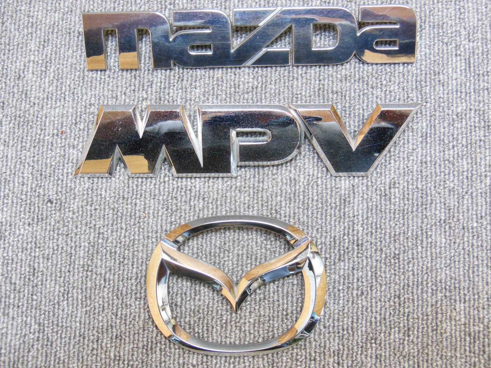 2000 2006 Mazda MPV Silver Chrome Emblem Set rare item JDM OEM | eBay