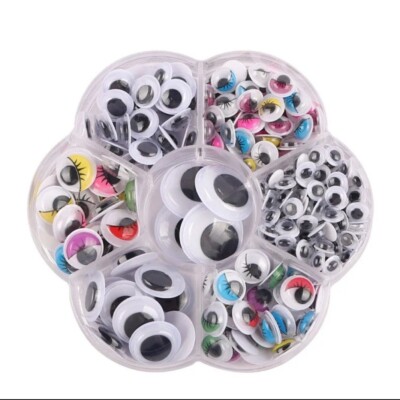 Googly Eyes Eyelashes 250 Self Adhesive Coloured Wiggle Crafts Mixed ...