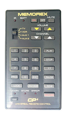 Memorex CP4 Remote Control With Instructions | eBay