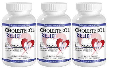 Cholesterol Lowering. Policosanol with Gugulipid (3 Bottles, 180 ...