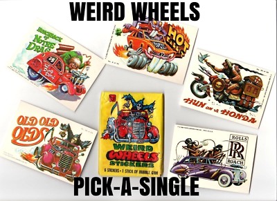 1980 Topps Weird Wheels "COMPLETE YOUR SET" -PICK-A-SINGLE- Sticker ...