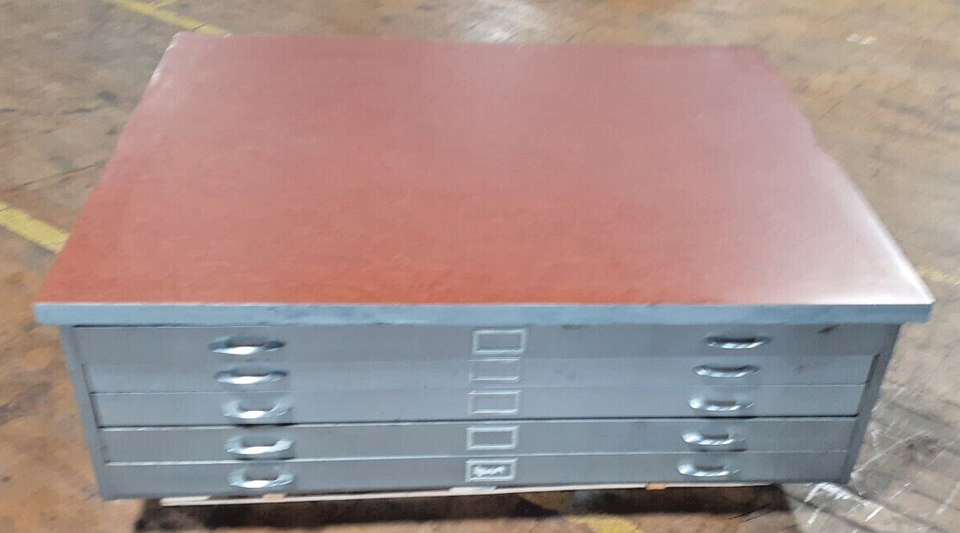 Blueprint flat file Vintage XL "48x36" - 5 drawer architect wood Top ...