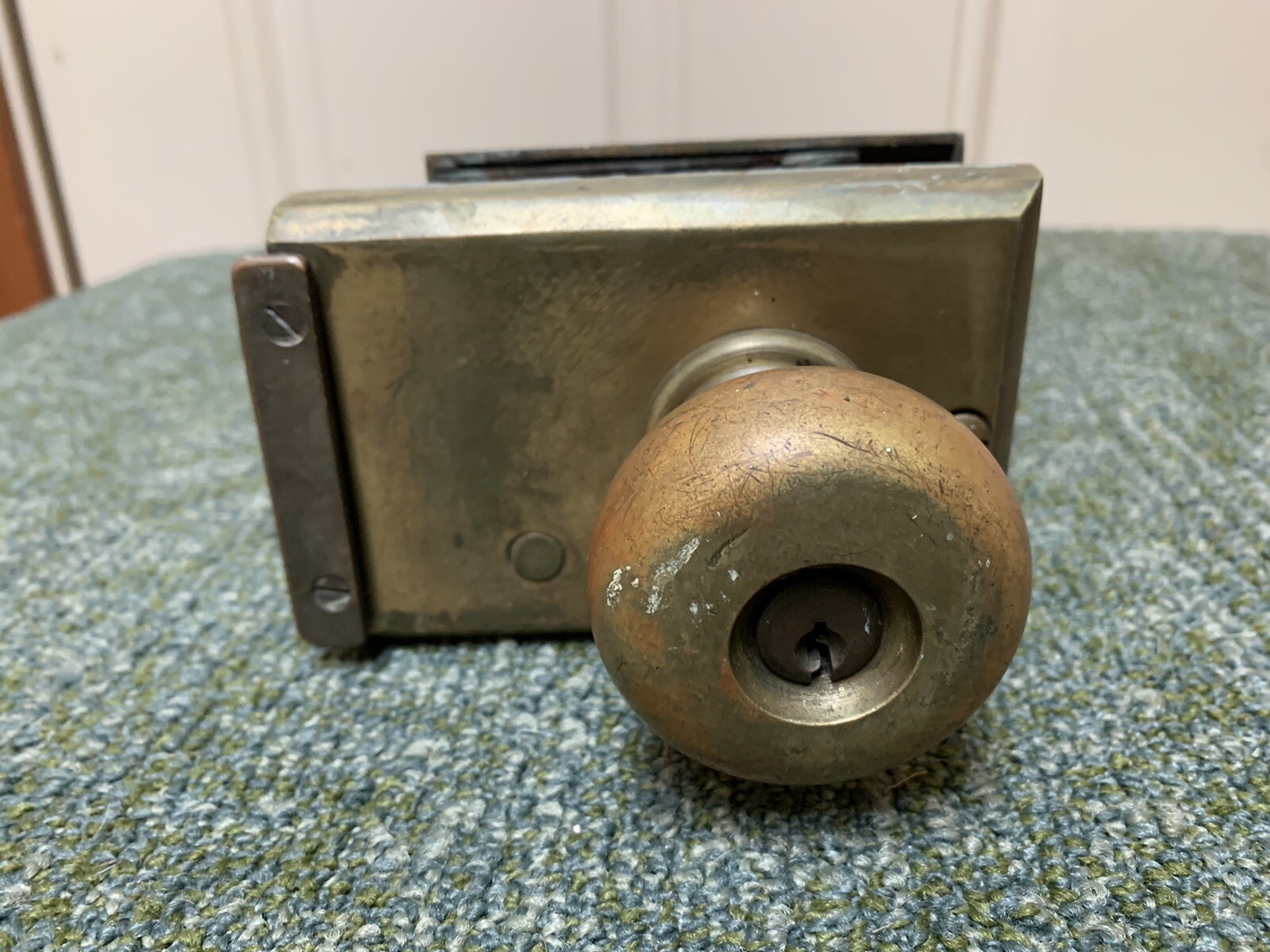 VINTAGE ANTIQUE RUSSWIN DESIGN MORTISE DOOR KNOB LOCK LOCKSET | eBay