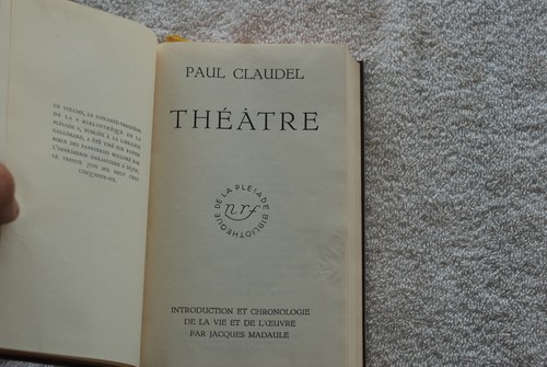 CLAUDEL THEATRE TOME 2 BIBLIOTHEQUE DE LA PLEIADE | eBay