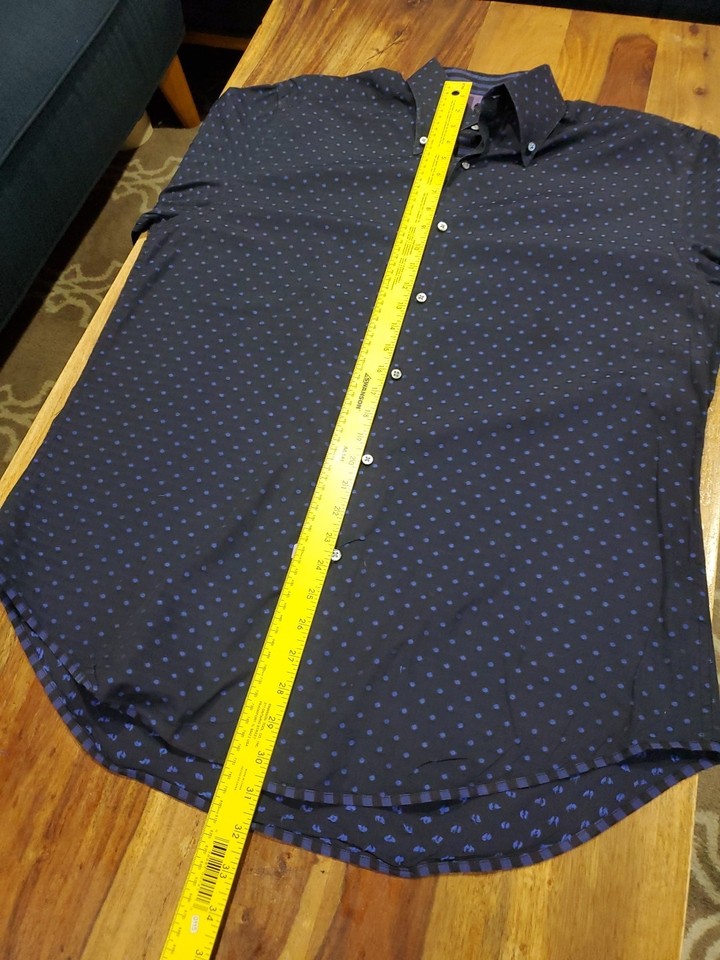 Robert Graham Button Down Shirt Men's L Slim Fit Textured Polka-dot | eBay