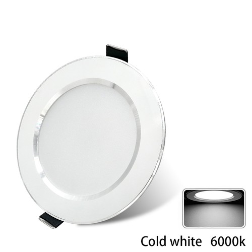 3W Recessed Led Ceiling Downlight Lamp Round Cool White 110V 220V 6000K ...