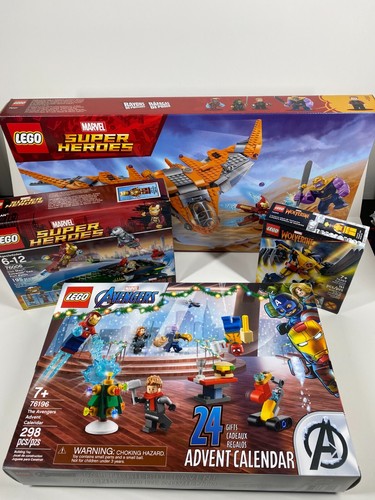 Lego Marvel Lot of 4 Bundle 76107, 76196, 76006, 76202 Thanos Guardians ...