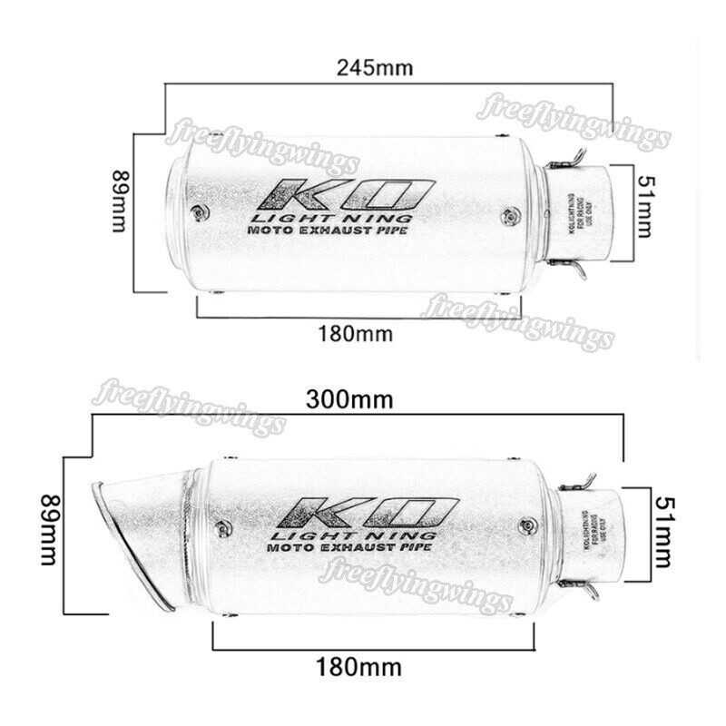 For Yamaha R7 2021-2022 Motorcycle Exhaust System 51mm Muffler Header ...