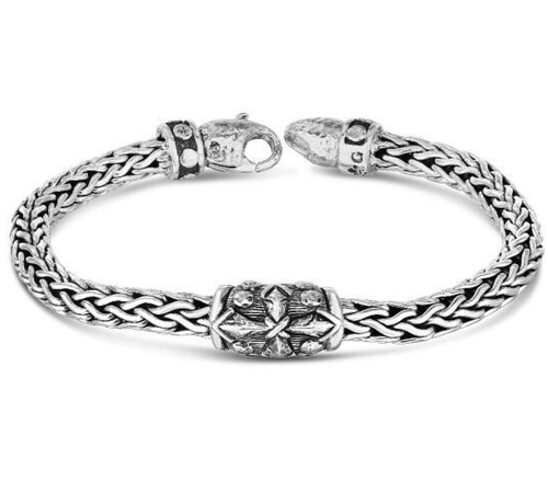 Phillip Gavriel Sterling Silver Woven Link Chain Bracelet 8.5" 6 MM 43 ...