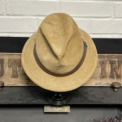 Andhurst Fedora Mens Caramel Brown Classic Fit Medium 7-7.8 VTG USA ...
