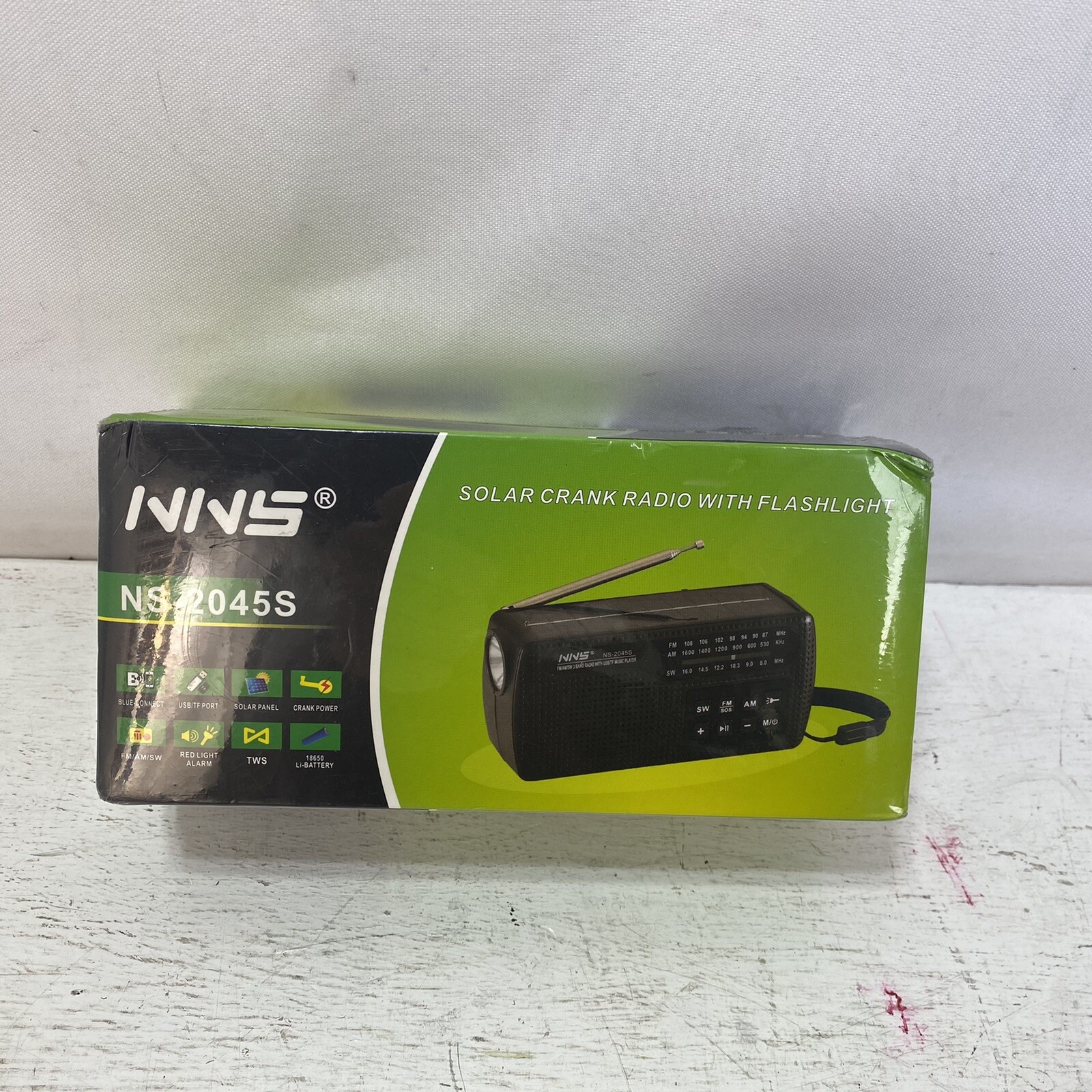 NNS - NS-2045S Solar Crank Radio With Flashlight | eBay