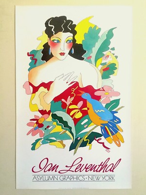 IAN LEVENTHAL VNTG 1980'S CONTEMPORARY LITHOGRAPH PRINT ASYLUM GRAPHICS ...