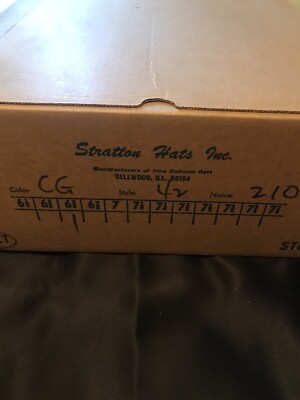 Stratton Self Forming Campaign 42 Felt Hat Green 6-3/4 Riders Crease ...