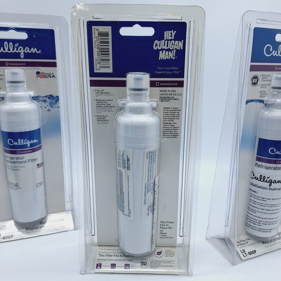 3 NEW Culligan CW-L4 Drinking Water Refrigerator Replacement Filter LG ...