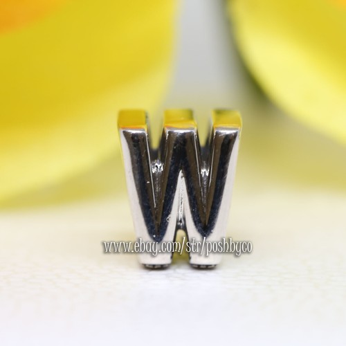 Authentic Sterling Silver Charm 797477 Letter W Reversible | eBay