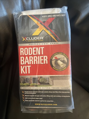NEW Xcluder Rodent Barrier Kit Stainless Fabric Stops Rats Mice Snakes ...