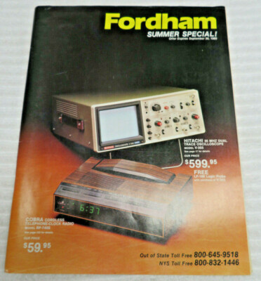 Vintage 1985 Fordham Catalog Electronics Speakers Test Instruments ...