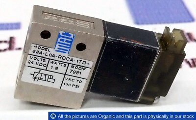 Mac 33A-L0A-RDCA-1TD Solenoid Valve Series 33 Mac Valves Inc | eBay