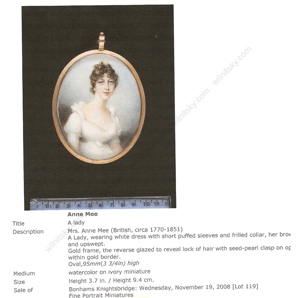 Mrs. Anne Mee (ca.1770-1851) "Portrait of a lady", high quality ...