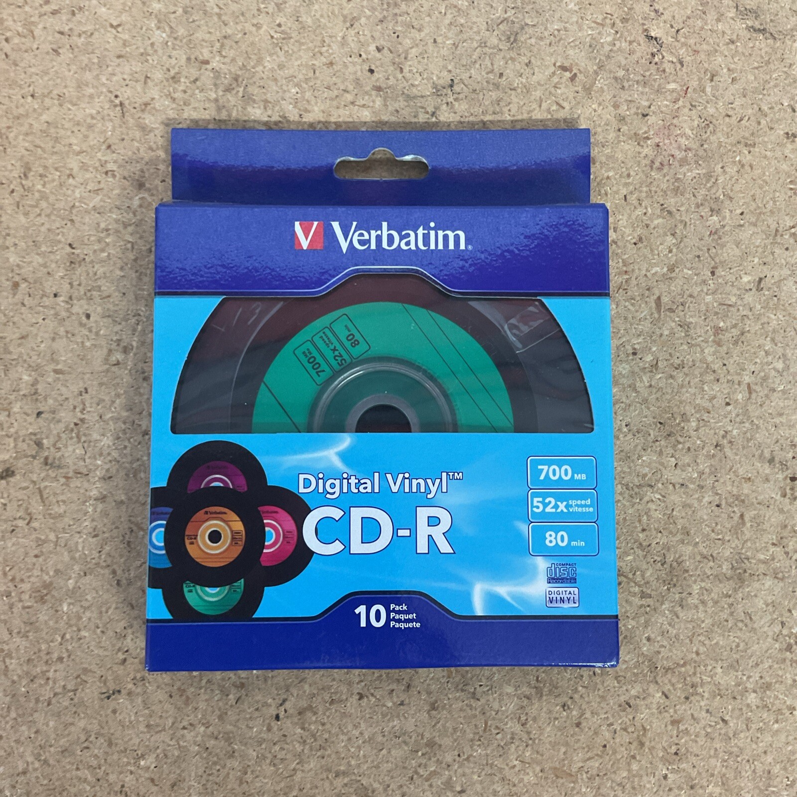 Verbatim CD-R 80min 52X with Digital Vinyl Surface - 10pk Bulk Box (A10 ...
