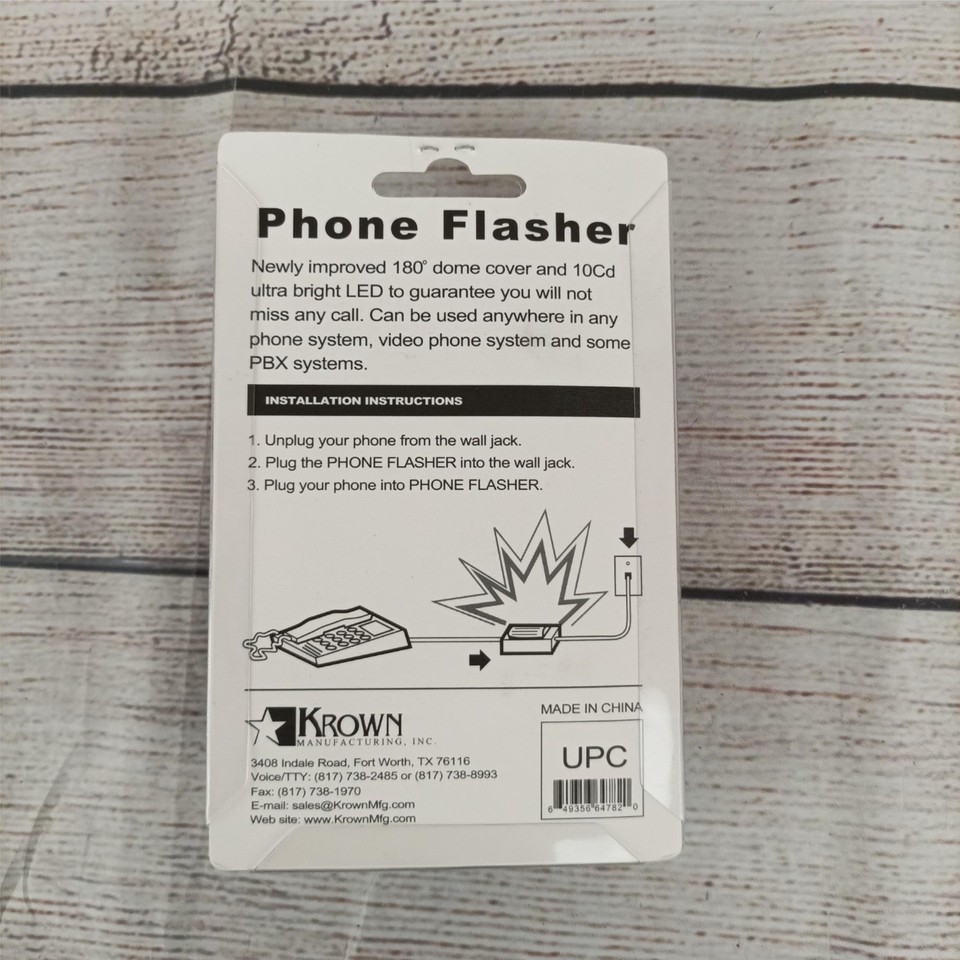 Universal Telephone Strobe Light Ringer Phone Flasher | Bright LED ...