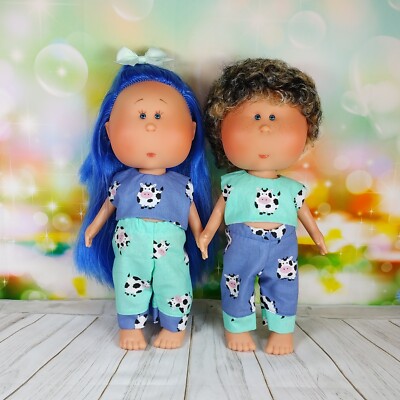 Blue mint top pants for Doll Mia 12'' pippa Cow Farmers | eBay