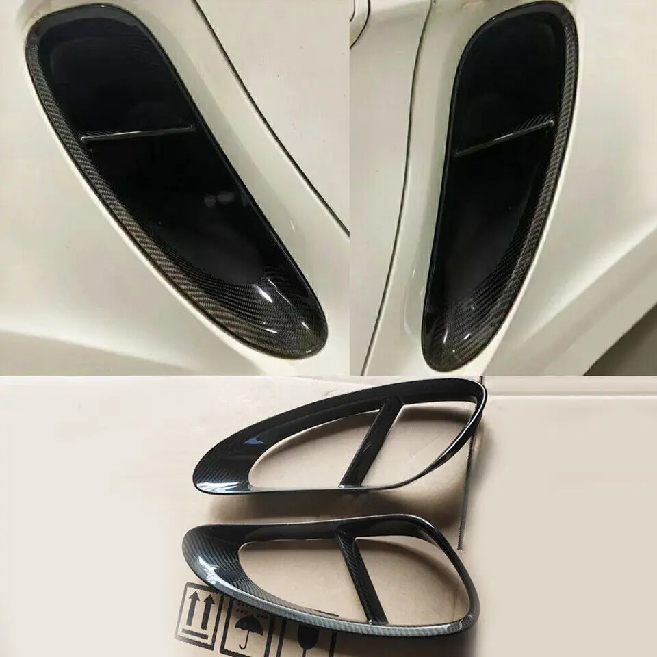 2x Carbon Fiber Side Intake Air Vents Trim For Porsche 981 Boxster 2013 ...