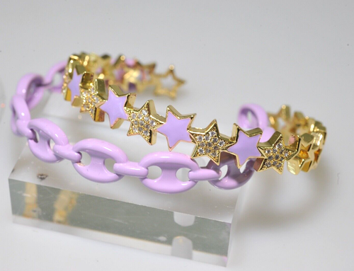 Lot Alexa Rae Jewelry Melania Clara 2 bracelet stackable cuff set star ...