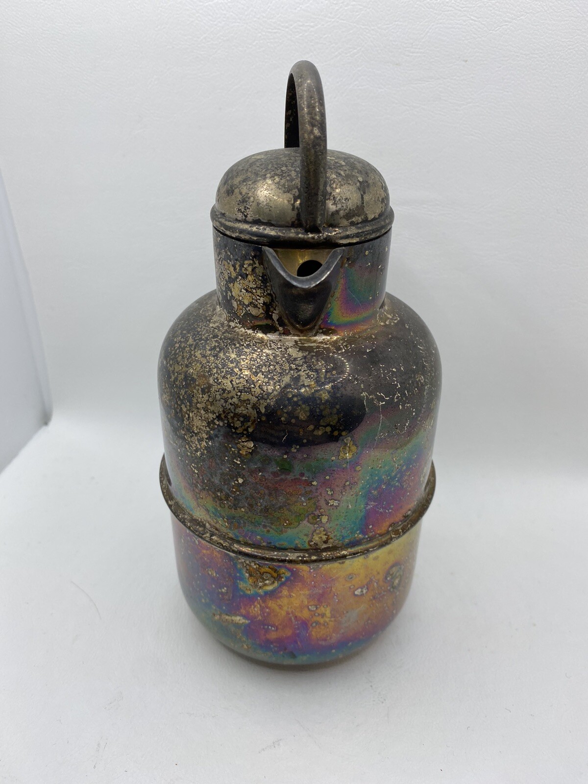 Vintage CAMBRIDGE EPC 1130 Silver Plate Pitcher With Rattan Handle | eBay