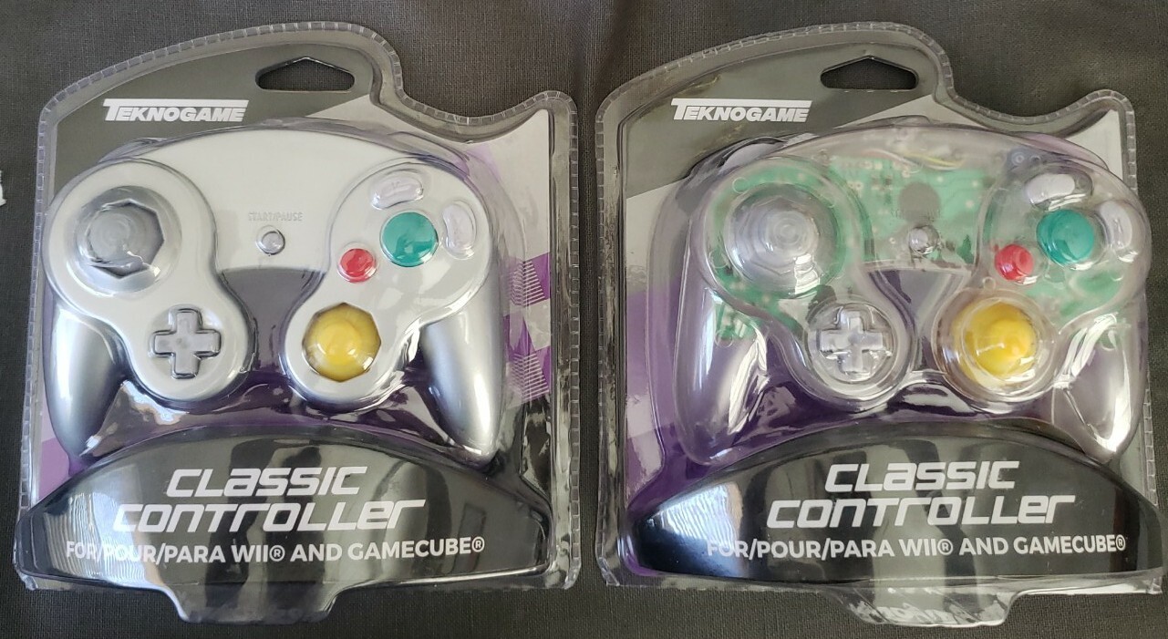 (LOT OF 2) Teknogame Nintendo Gamecube Controllers - Silver & Clear ...