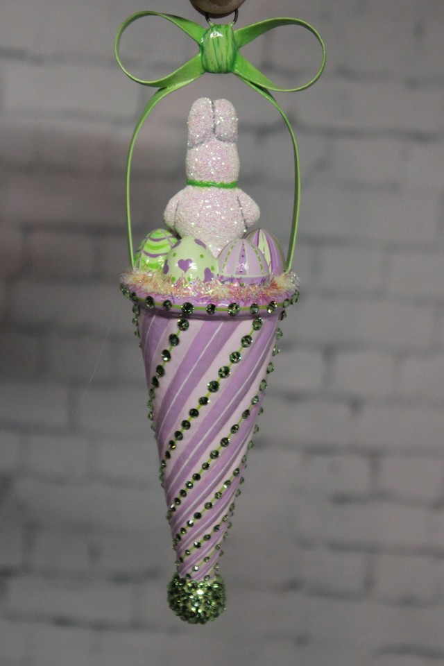 Patricia Breen Ornament Easter 2201 Easter Cornucopia Bunny, Lavender ...