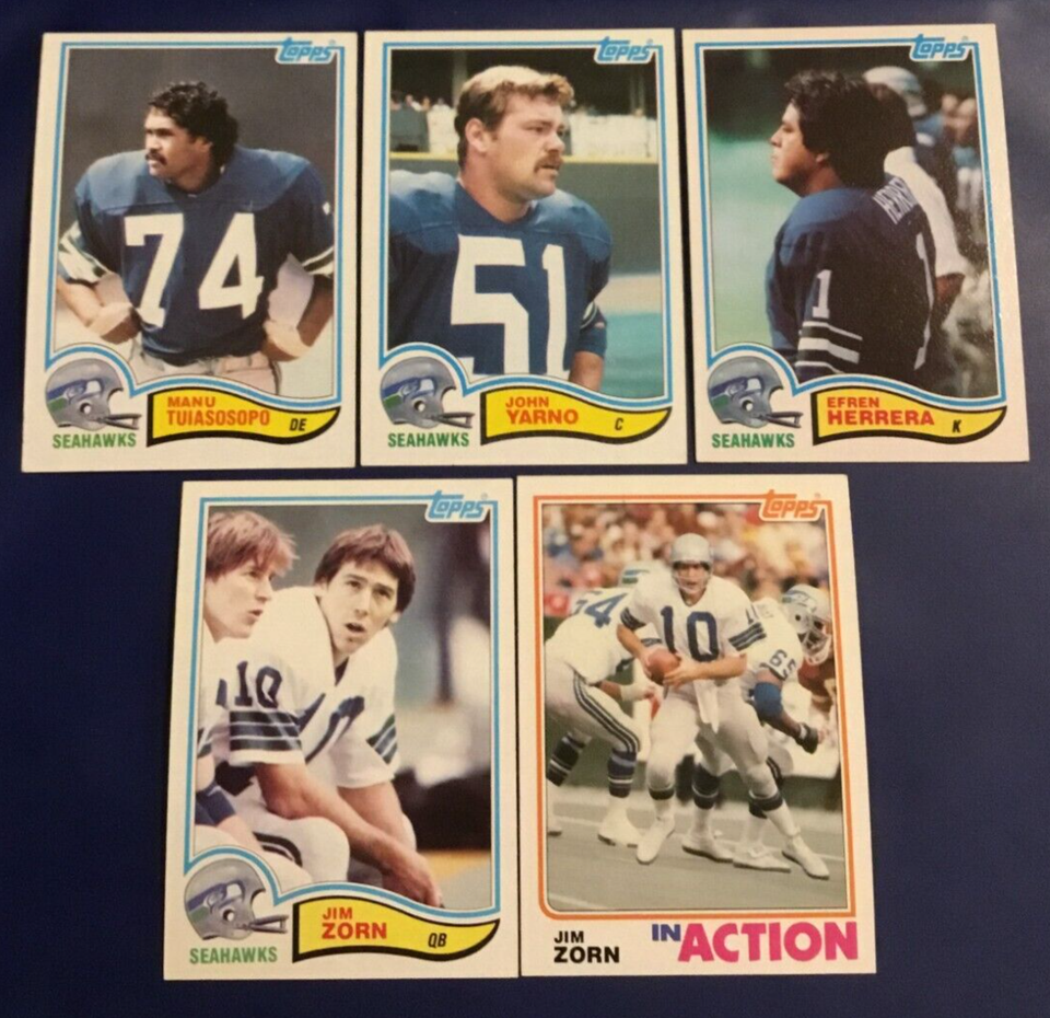 1982 Topps SEATTLE SEAHAWKS Complete Team set 14 LARGENT, ZORN,YARNO ...