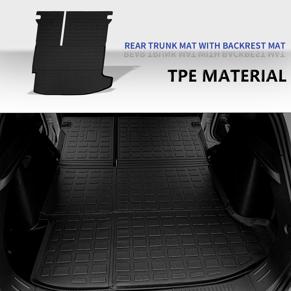 Floor Mats Cargo Liner Trunk Mat with Backrest Mats For 2024-2026 Chevy ...