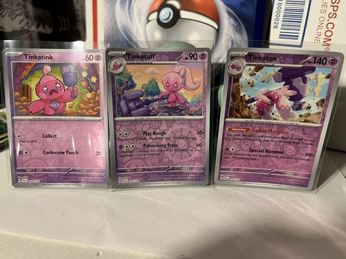 Rev Holo Lot Tinkatink Tinktuff Tinkaton Reverse 100/193 104/193 105/ ...