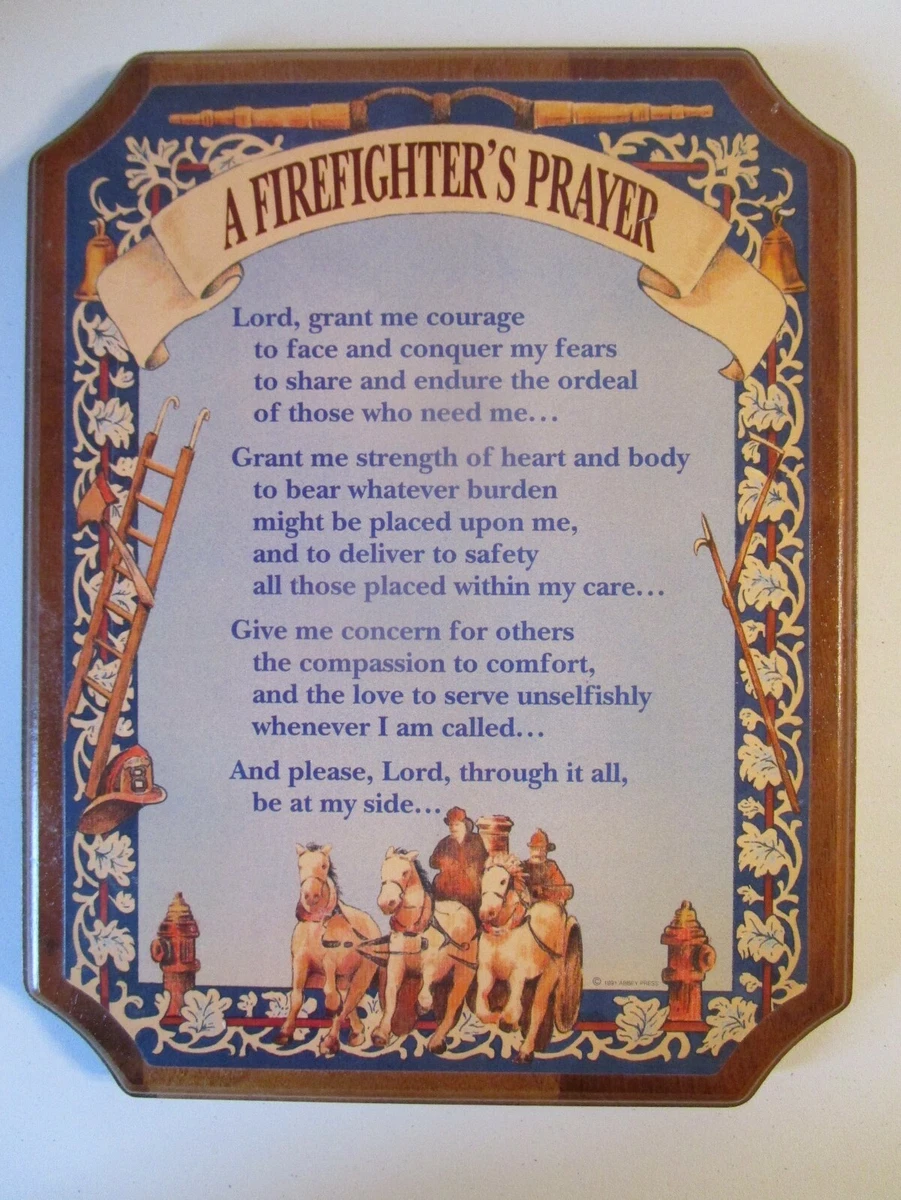 Firefighter Prayer Plaque