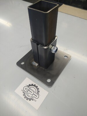 Box Section Clamp Bolt Down Socket 50mm Foot Plate Hand Rail Railings ...