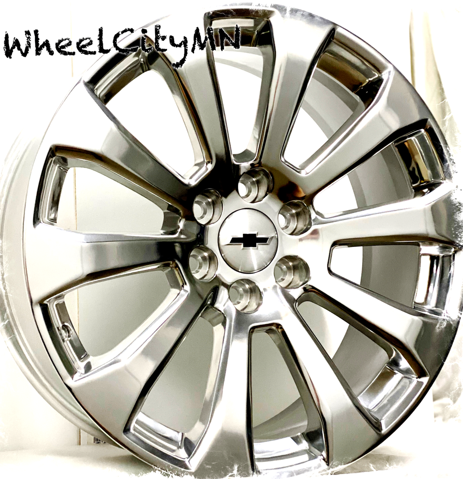 22" OE 5922 Polished RVA Replica Wheels fits 2025 Chevy High Country ...