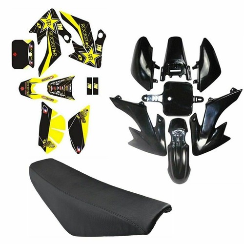 Plastics Fender kit + Sticker +Seat CRF50 XR50 110cc 125cc Pit PRO DHZ ...
