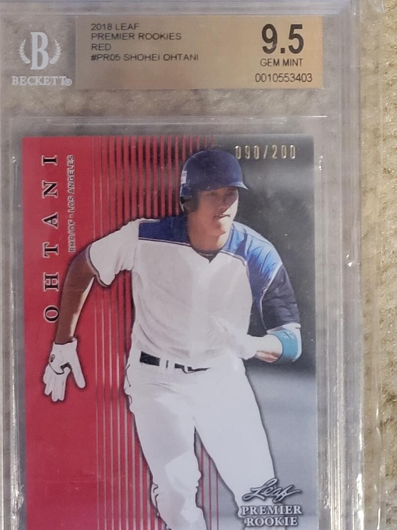 2018 Leaf Shohei Ohtani Premier Rookies Red /200 #PR05 BGS 9.5 | eBay