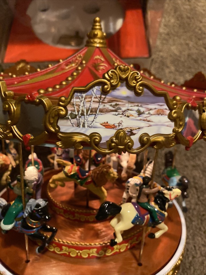 Mr. Christmas TRIPLE DECKER Musical Lighted CAROUSEL Carols & Classics ...