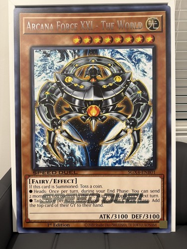 Official Giant Card Arcana Force XXI - The World Yu-Gi-Oh! GX | eBay