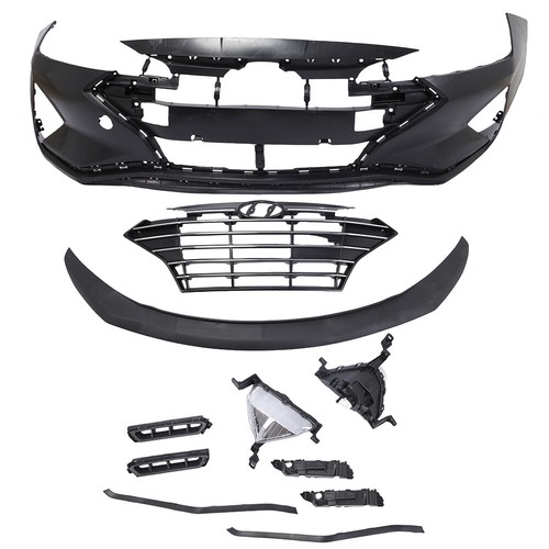 Fit For 2019 2020 Hyundai Elantra Front Upper Bumper Grille Set Trim ...