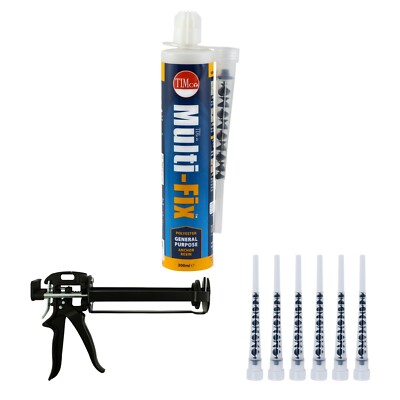 Timco Multi-Fix Polyester Resin 300ml INC Nozzle CHEMICAL ANCHOR RESIN ...